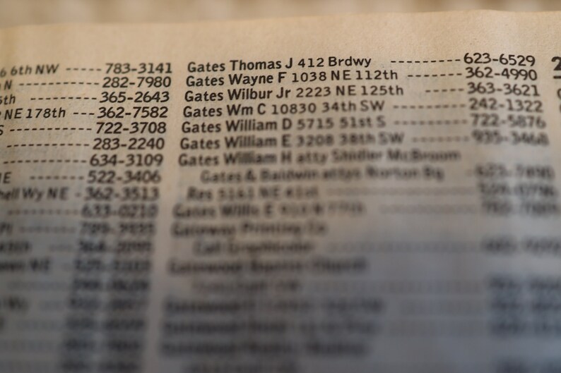 Seattle 1974 Pacific Northwest Bell Phone Book - Etsy
