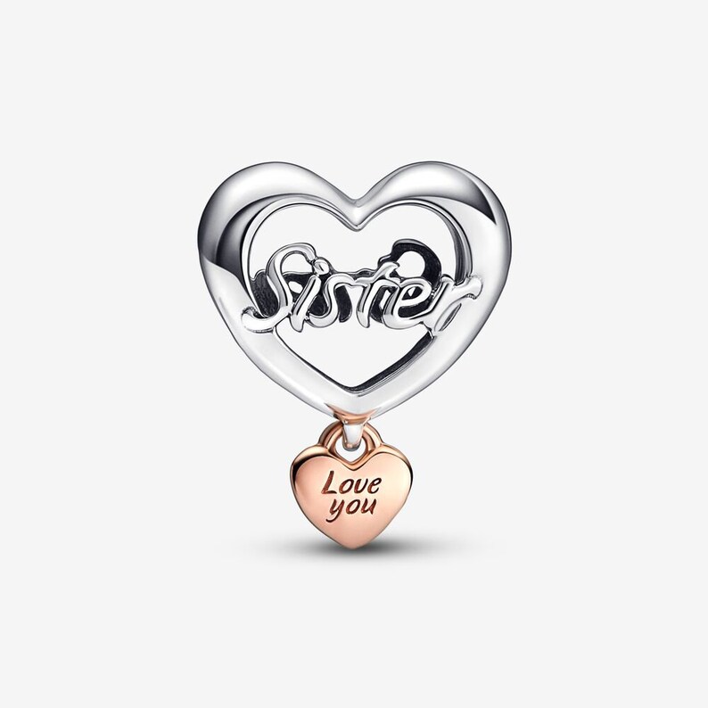 Pandora Charm Love You Sister Heart Charm S925 ALE - Etsy