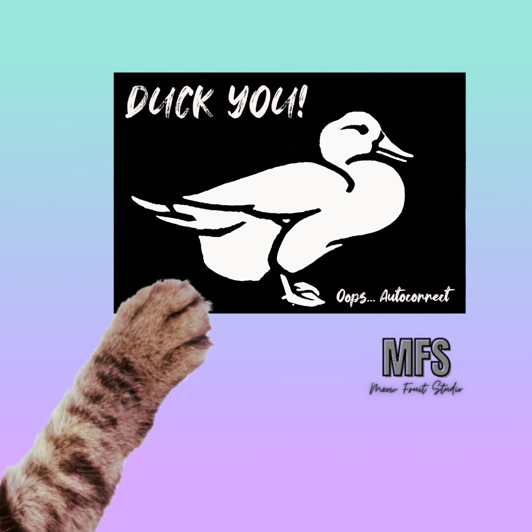Duck You Oops... Autocorrect Motivational Laptop Decals - Etsy