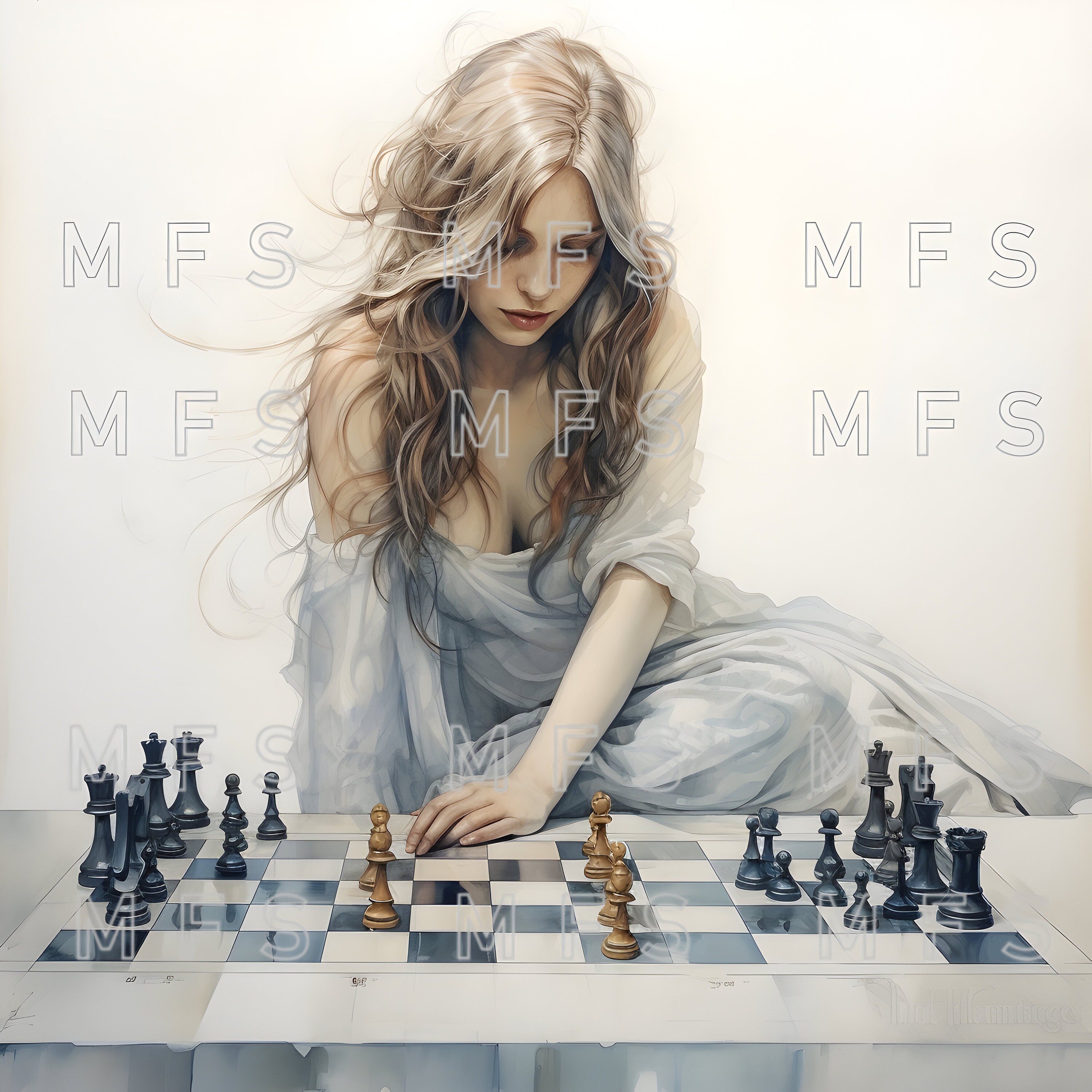 Watercolor Fantasy Chess Board Clipart, 20 High Quality Jpgs, Instant ...