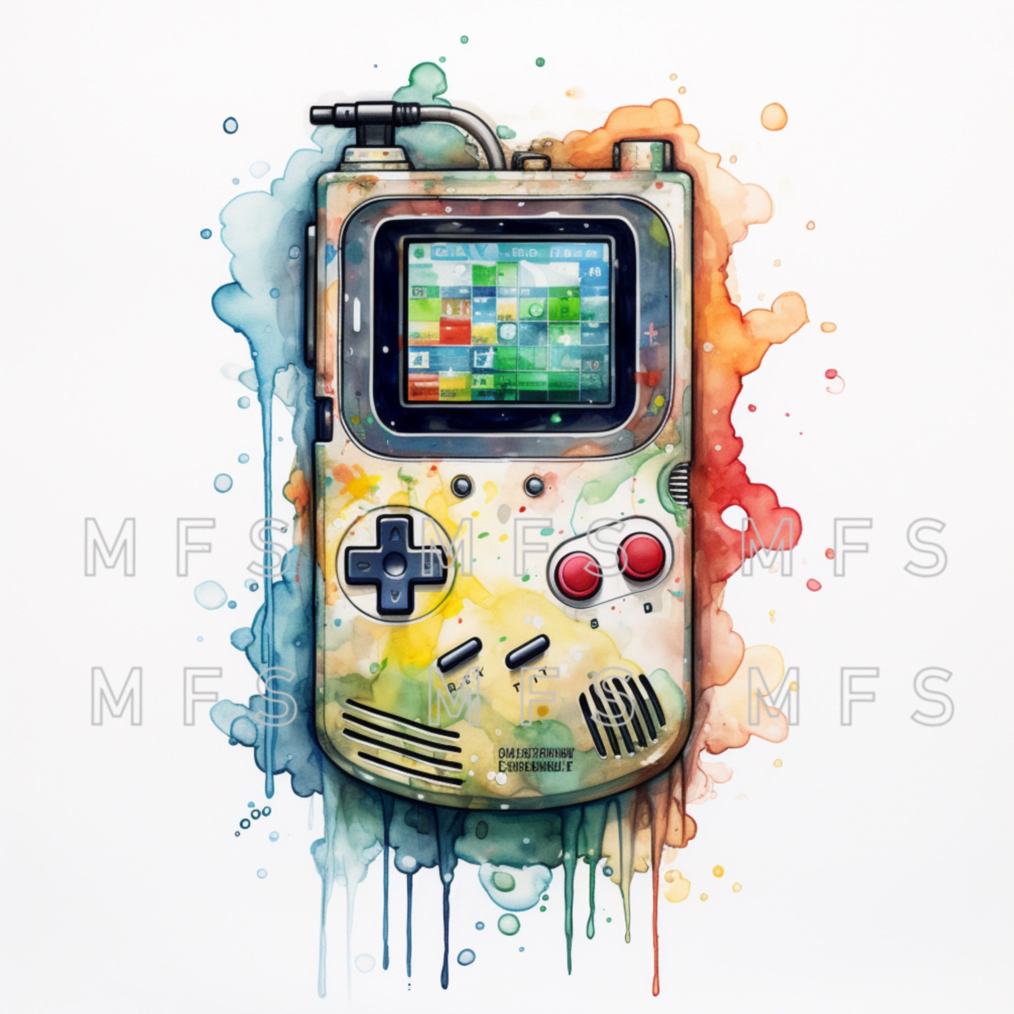 Watercolor Vintage Console Clipart 20 High Quality Jpgs - Etsy