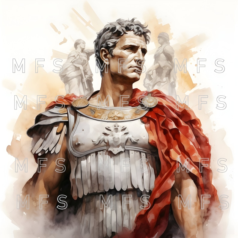 Watercolor Julius Caesar Clipart, 20 High Quality Jpgs, Instant Digital ...