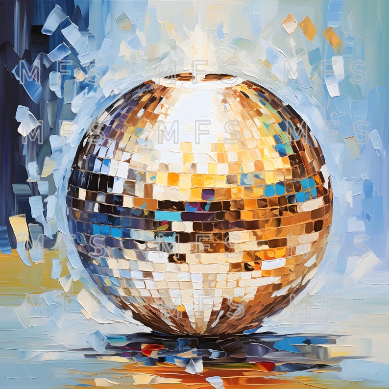 Disco Ball Watercolor Clipart, 20 High Quality Jpgs, Instant Digital ...