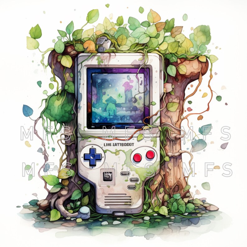 Watercolor Vintage Console Clipart, 20 High Quality Jpgs, Instant ...