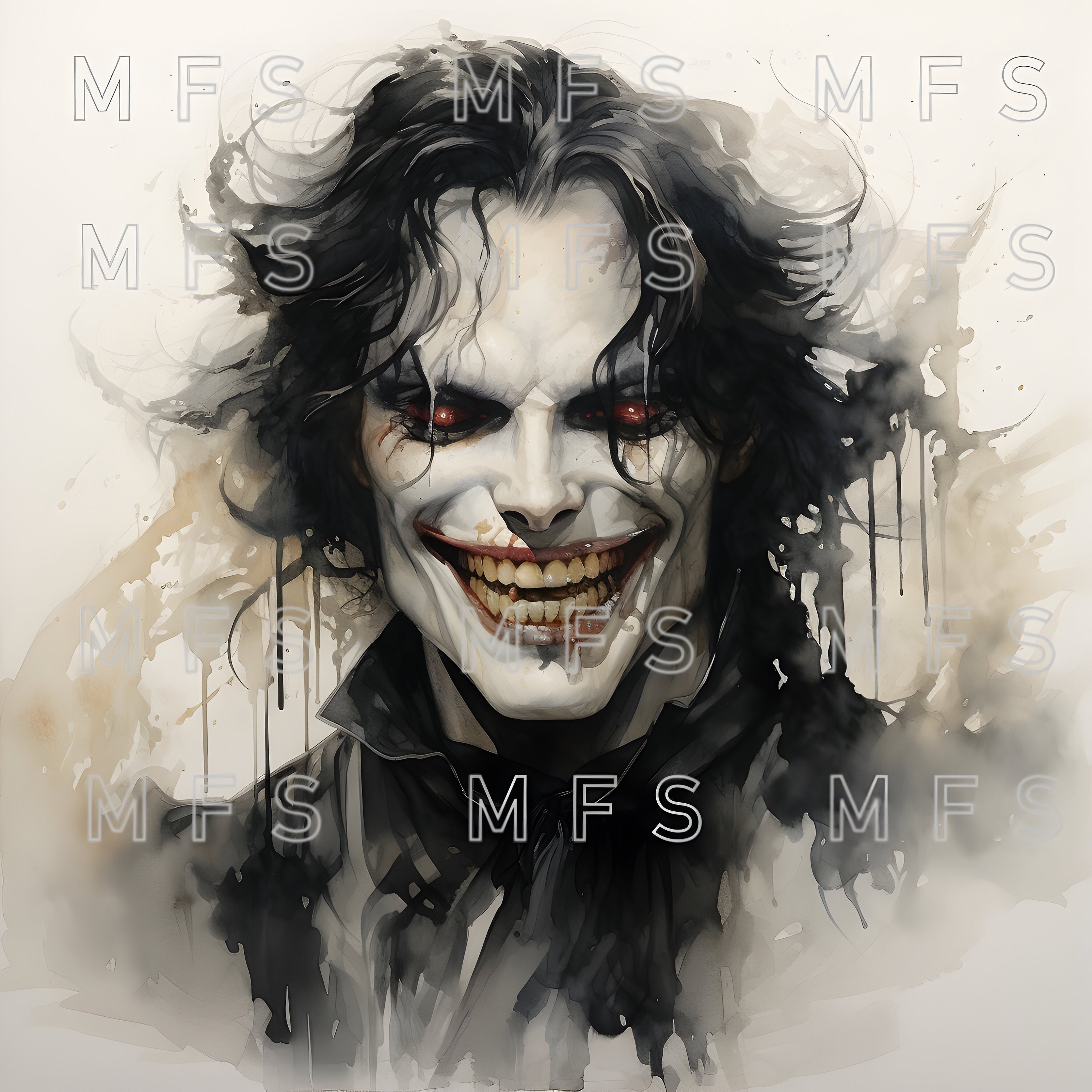 Watercolor Scary Vampire Clipart, 20 High Quality Jpgs, Instant Digital ...