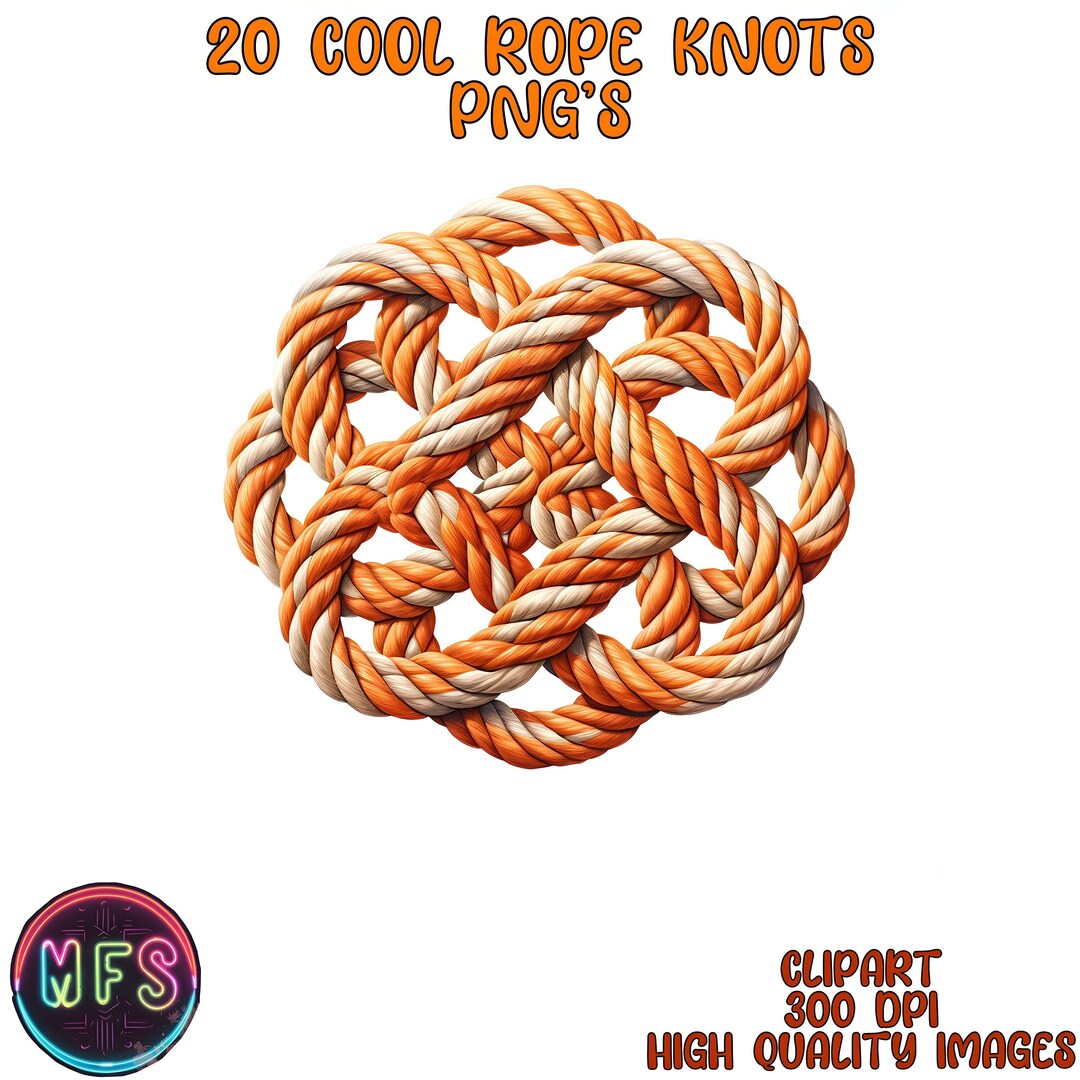 Watercolor Cool Rope Knots Clipart, 20 High Quality Pngs, Instant ...
