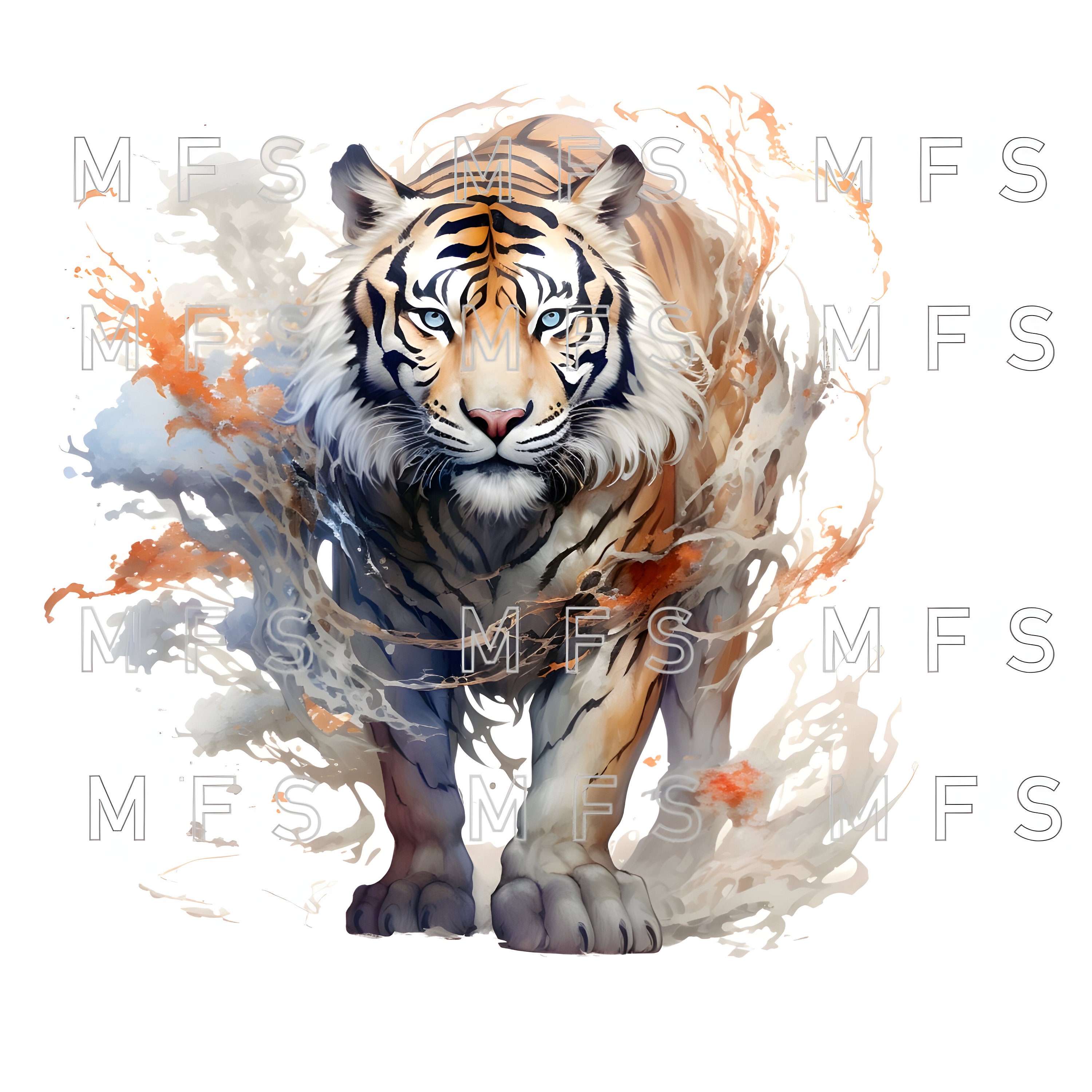 Watercolor Legendary Tiger Clipart 20 High Quality PNG - Etsy