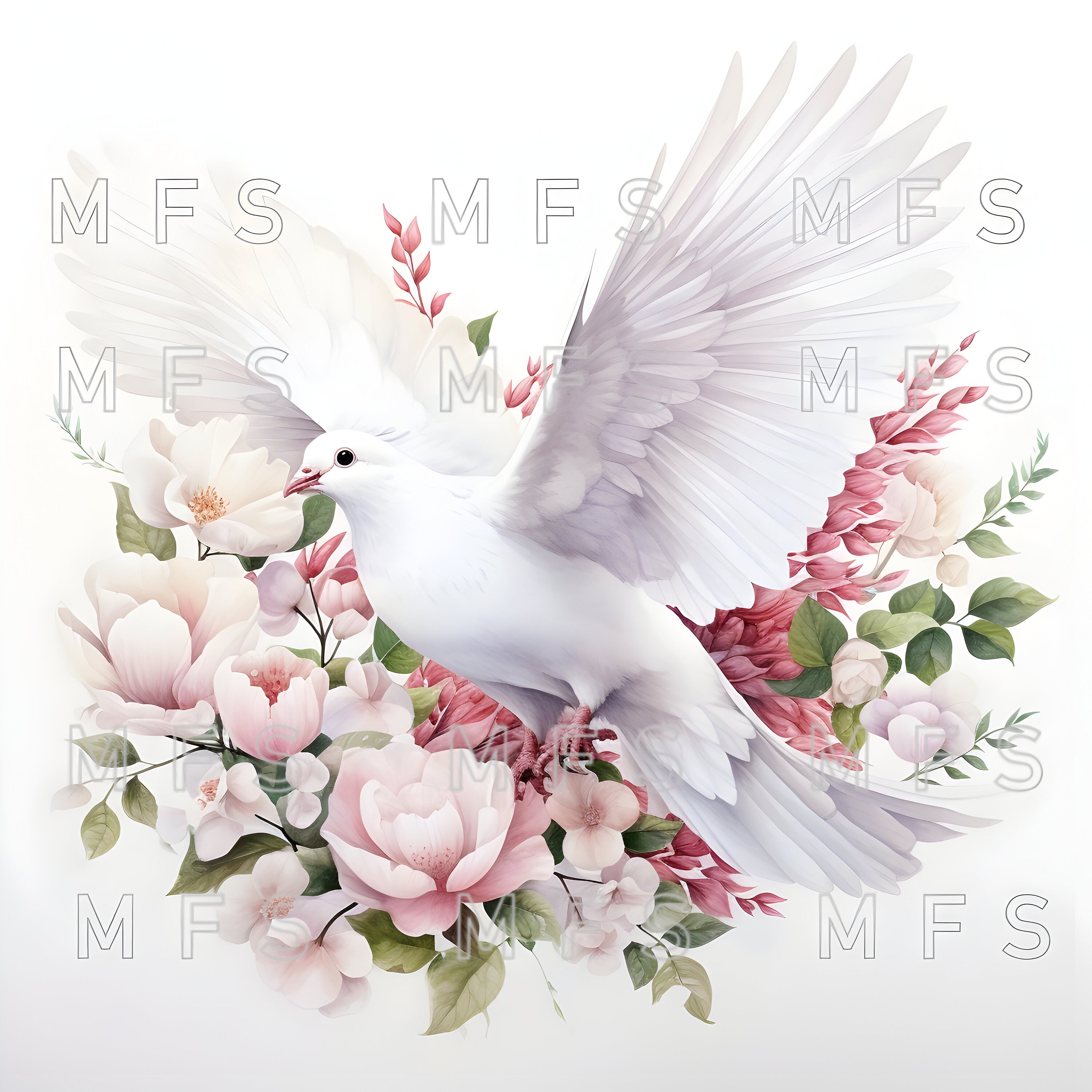 Watercolor White Dove Clipart 20 High Quality Jpgs Instant - Etsy