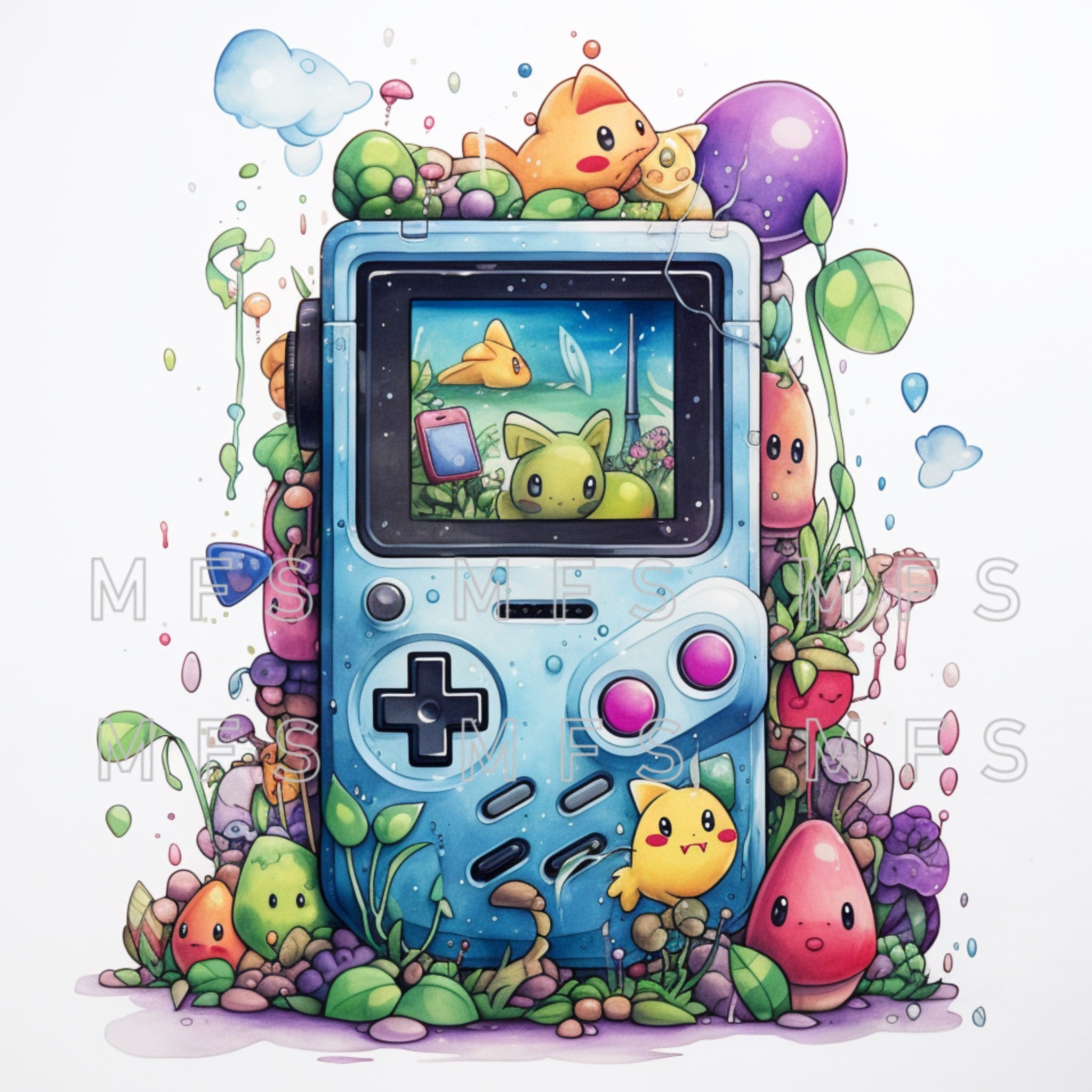 Watercolor Vintage Console Clipart 20 High Quality Jpgs - Etsy