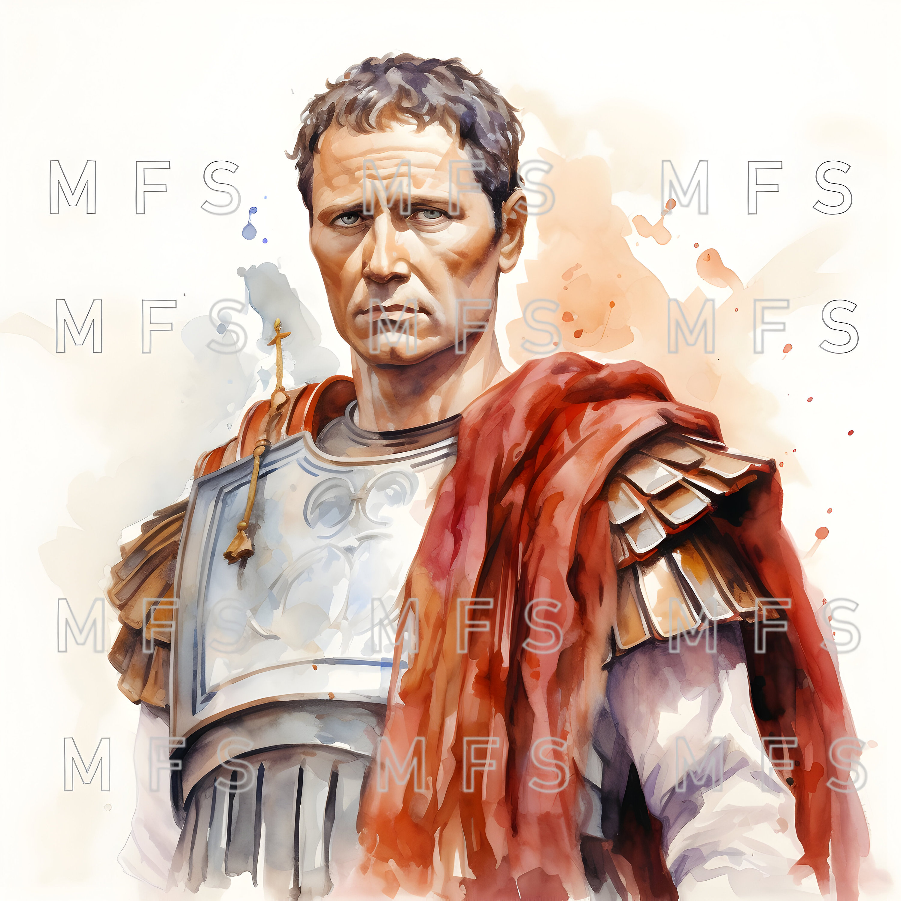 Watercolor Julius Caesar Clipart, 20 High Quality Jpgs, Instant Digital ...