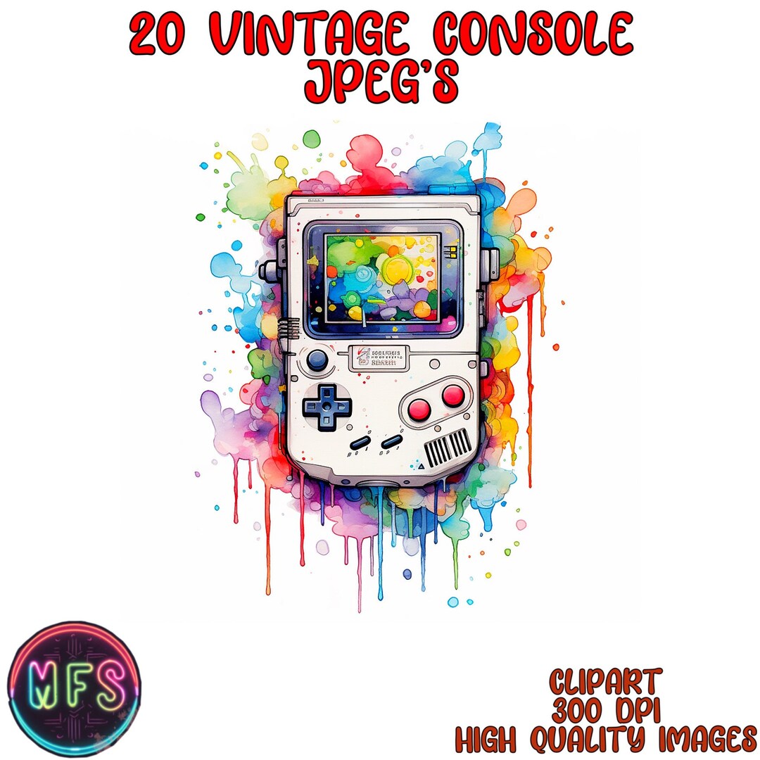 Watercolor Vintage Console Clipart 20 High Quality Jpgs - Etsy