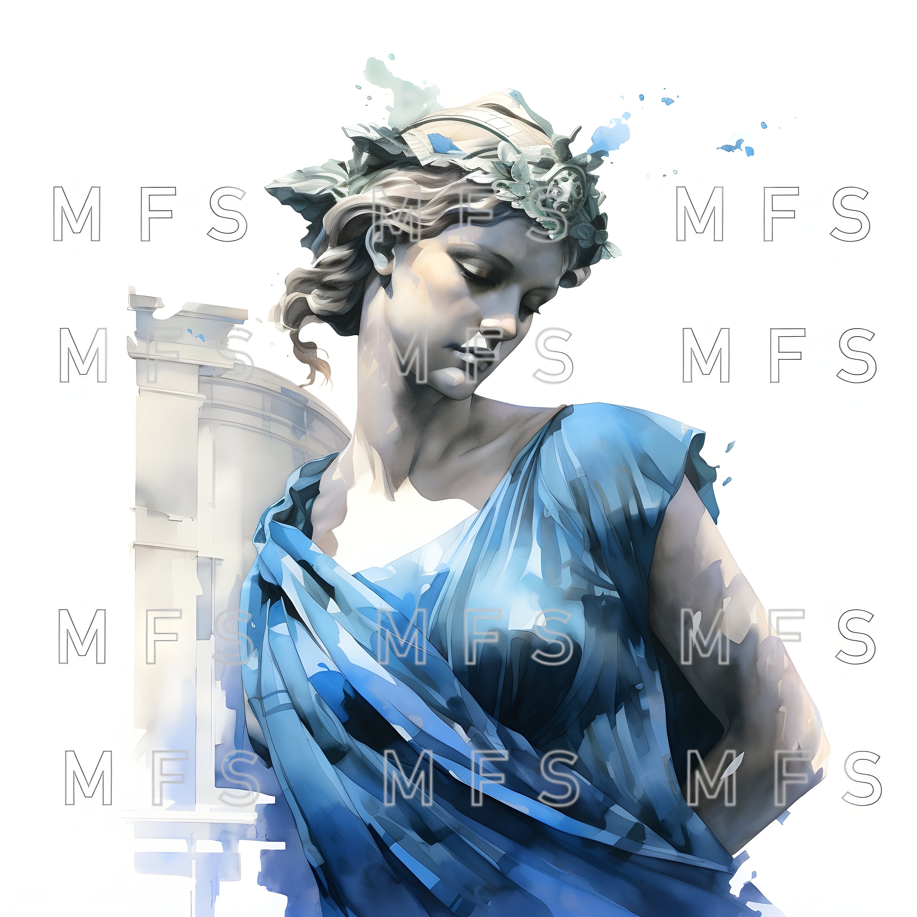 Watercolor Greek Ancient Woman Clipart, 20 High Quality Jpgs, Instant ...