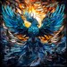 Stained Glass Ice Phoenix Clipart, 20 High Quality Jpgs, Instant ...