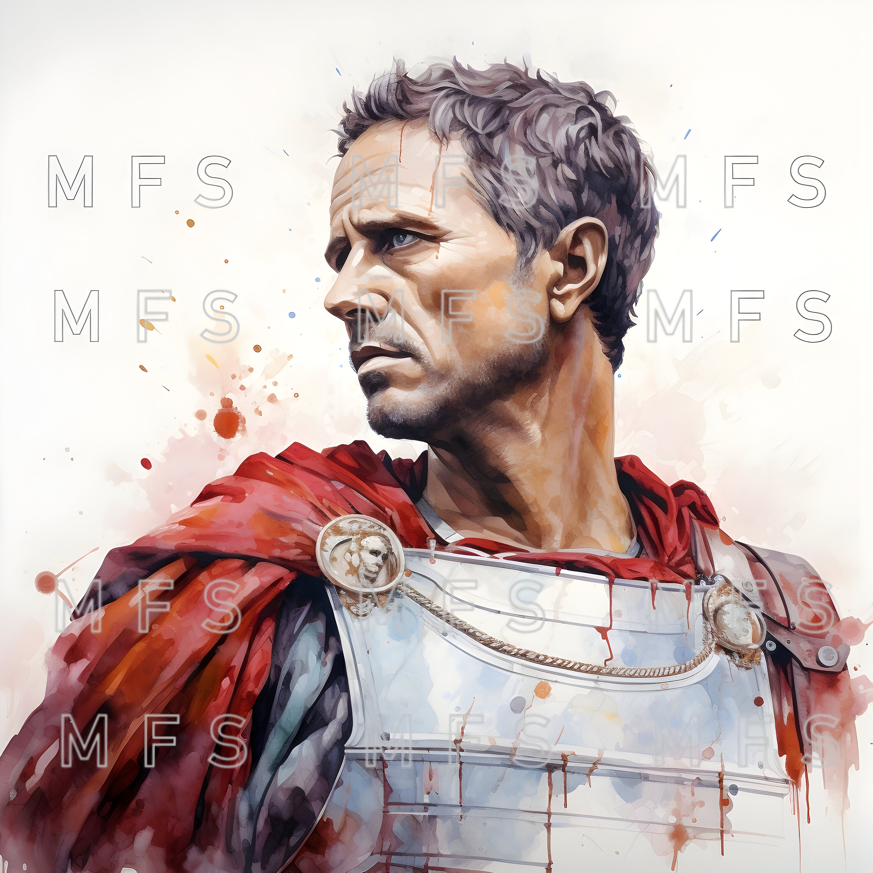 Watercolor Julius Caesar Clipart, 20 High Quality Jpgs, Instant Digital ...