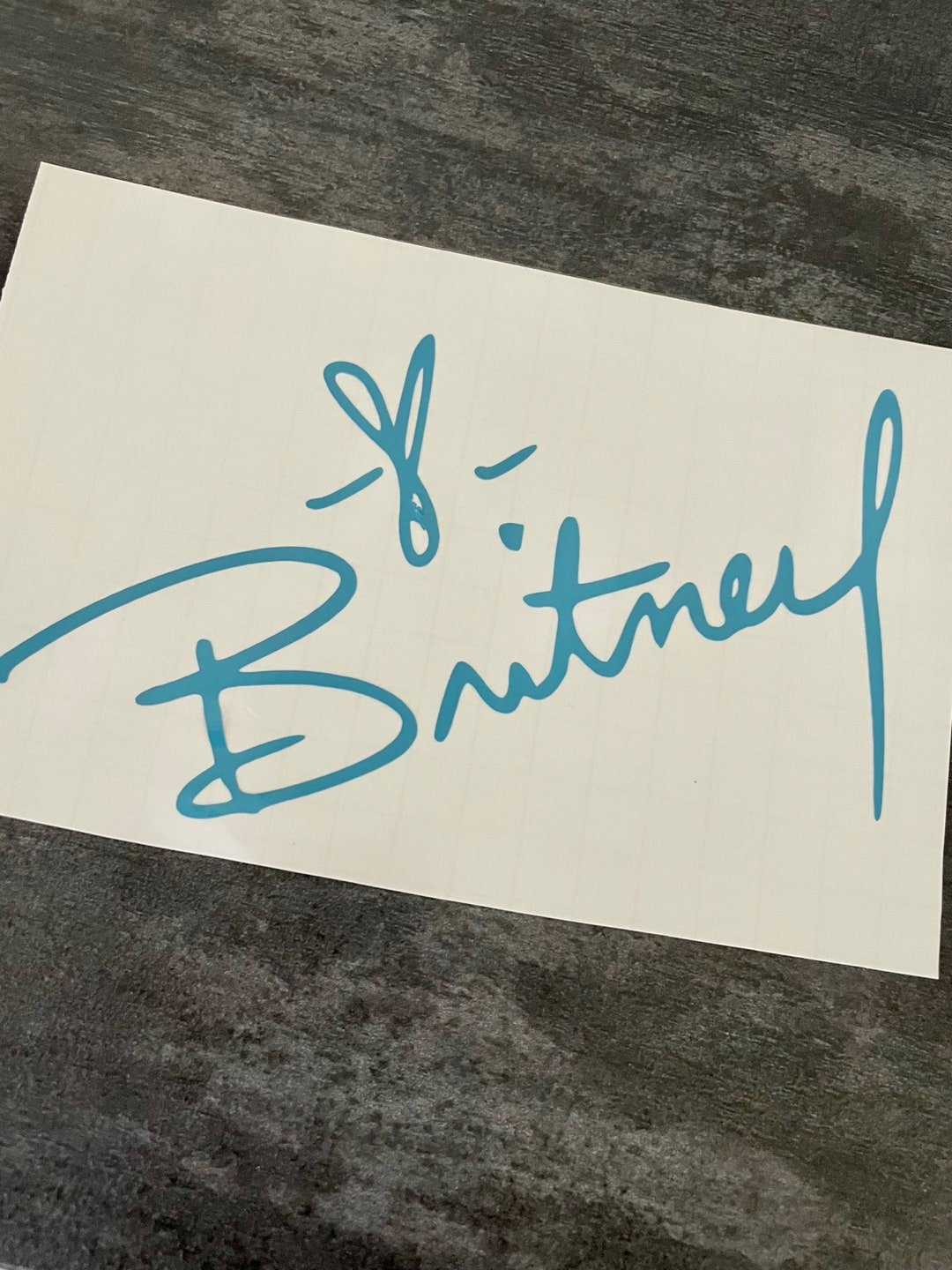 Britney Spears Autograph Sticker - Etsy