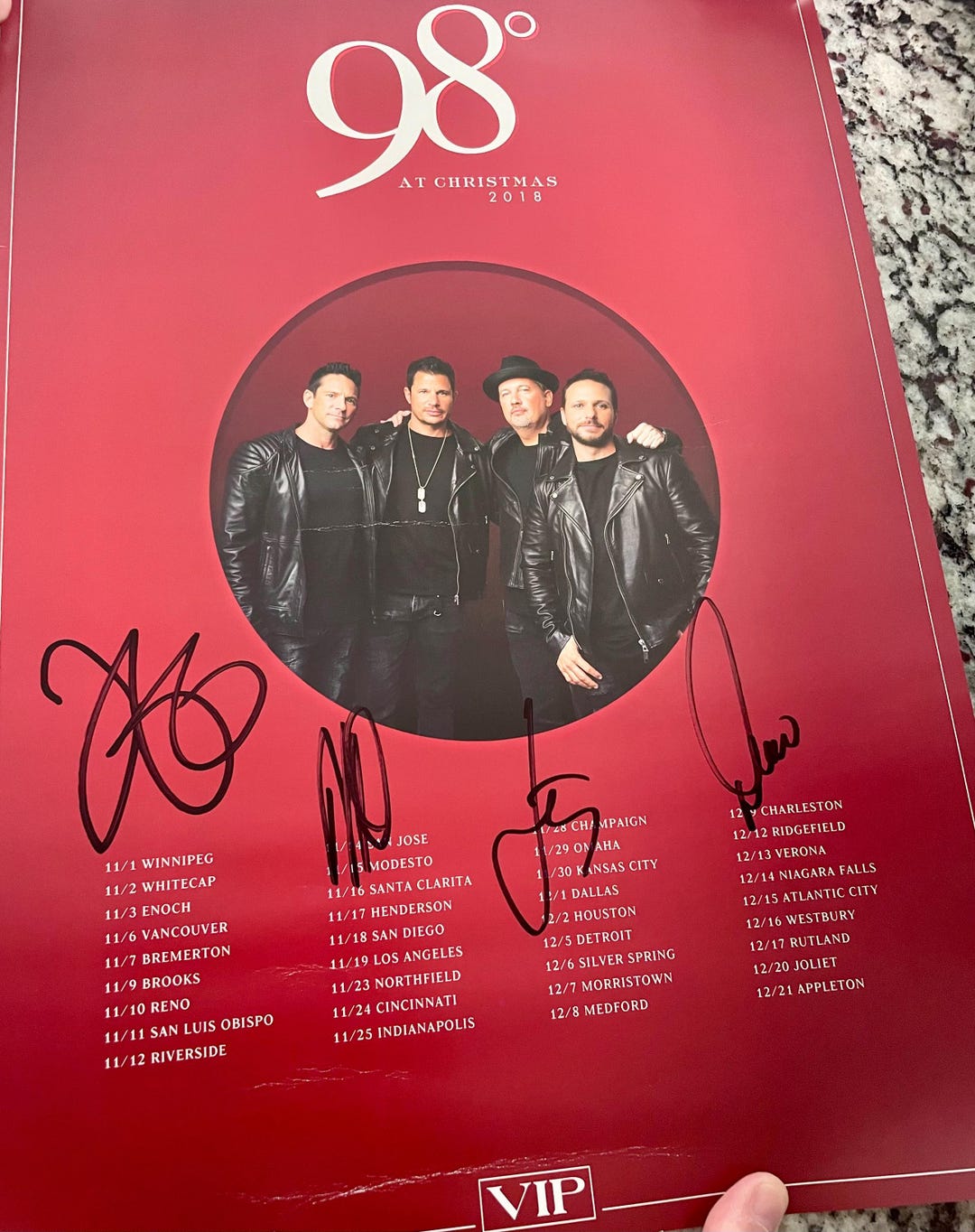 98 Degrees Signed VIP Poster - Etsy