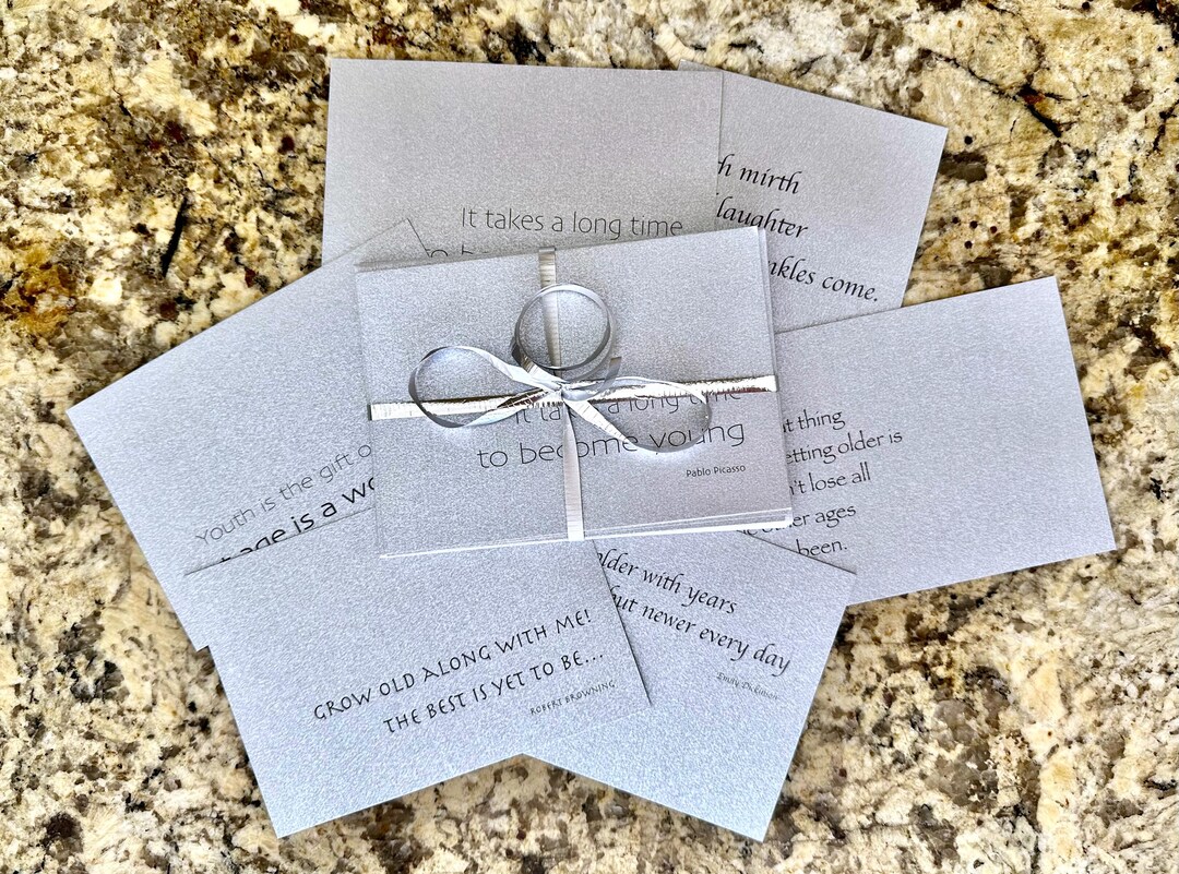 Birthday Quote Note Cards With Envelopes Literary Quotes Stationary ...