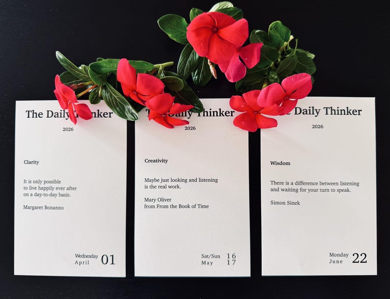 2026 Daily Thinker Quote-a-day Calendar: Literary Inspiration - Etsy