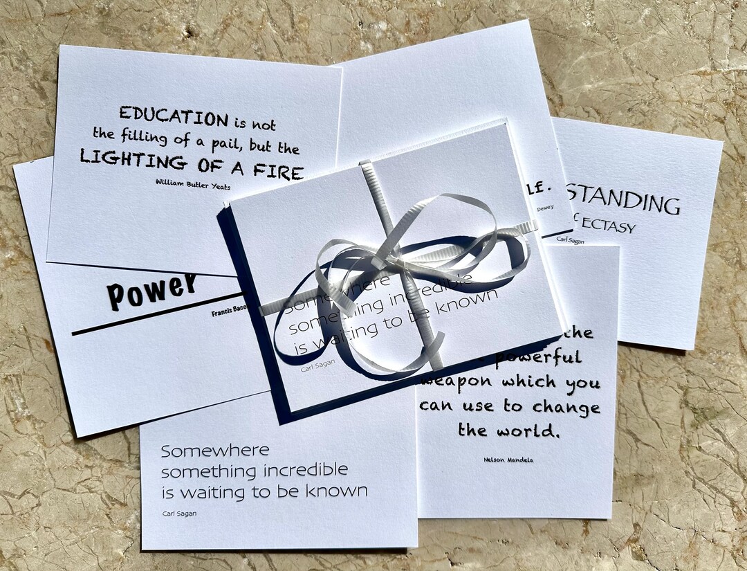 Teacher Cards Graduation Cards Education Cards W Envelopes Literary ...