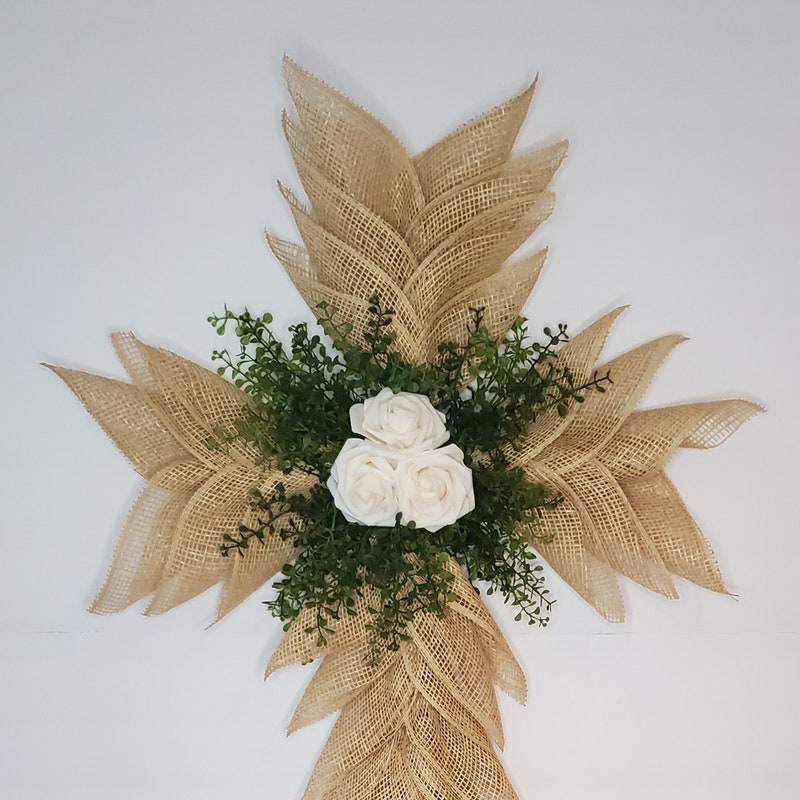 Burlap Cross Wreath - Etsy