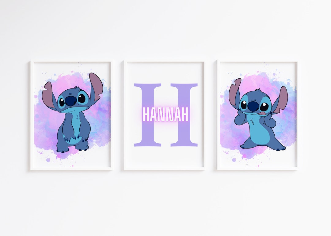 Disney Stitch Personalised A4 Bedroom Prints - Etsy