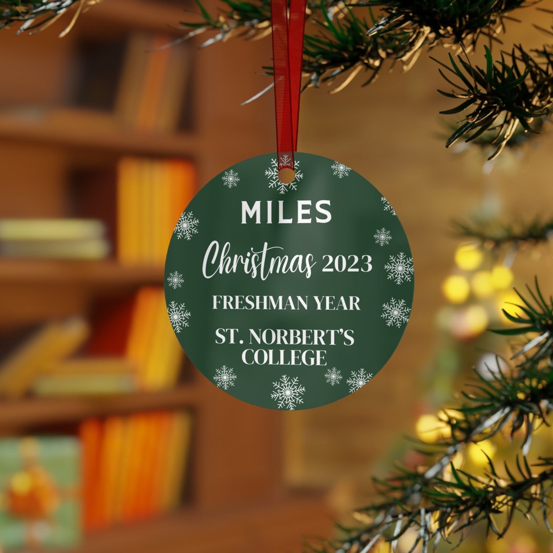 Custom College Ornament, College Student Gift, Christmas Photo ...