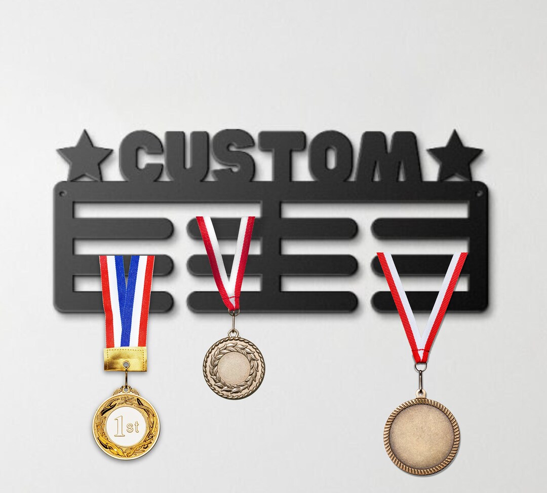 Custom Name Medal Hanger, Custom Medal Holder, Personalized Sports ...