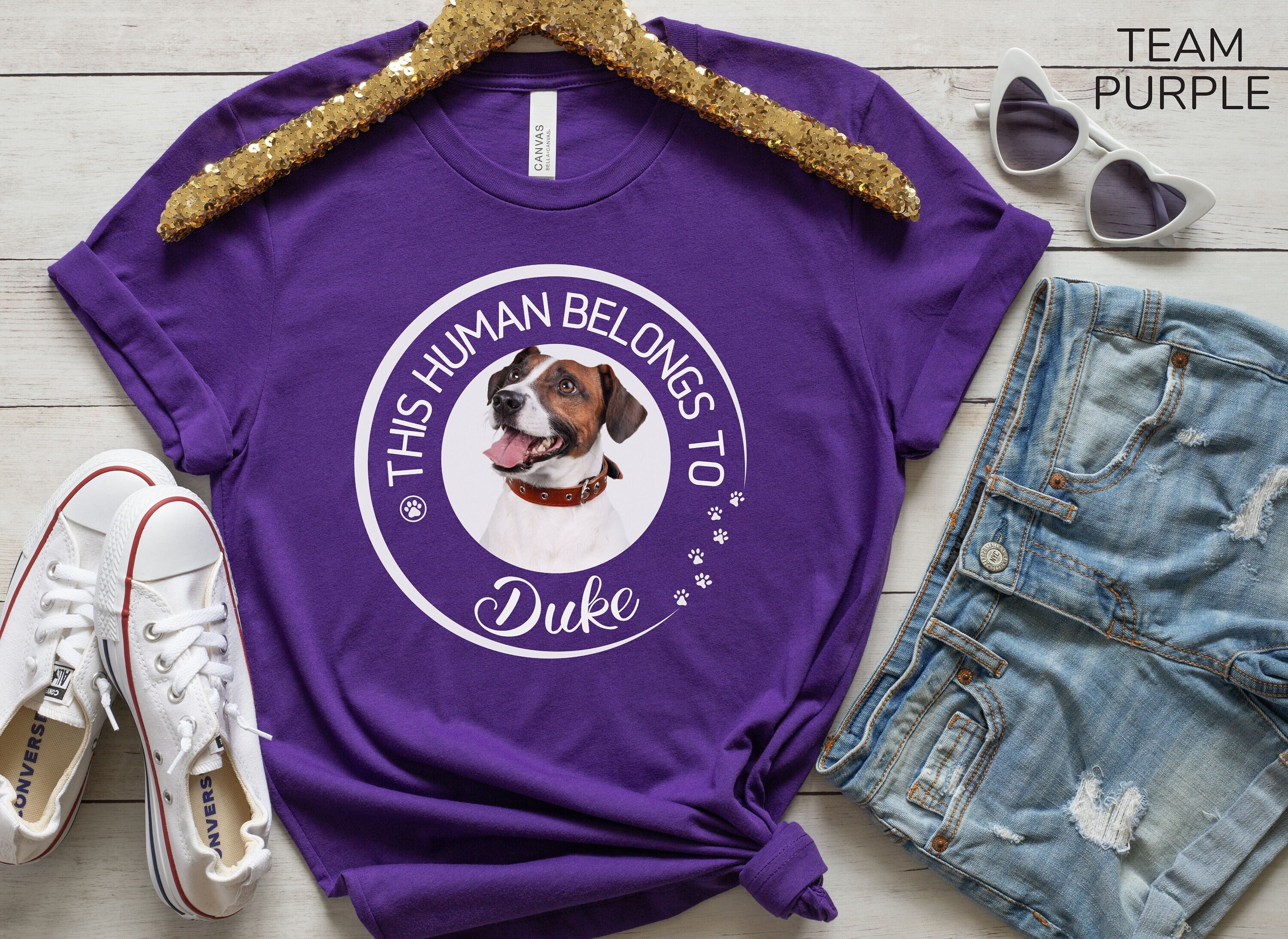Personalized Pet Shirt, Custom Dog Shirt, This Human Belongs to Custom ...