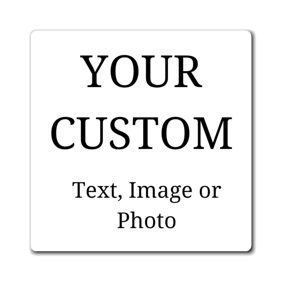Custom Text Magnet Personalized Photo Magnet 3 4 - Etsy