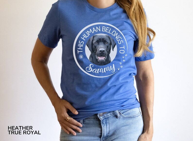 Personalized Pet Shirt, Custom Dog Shirt, This Human Belongs to Custom ...