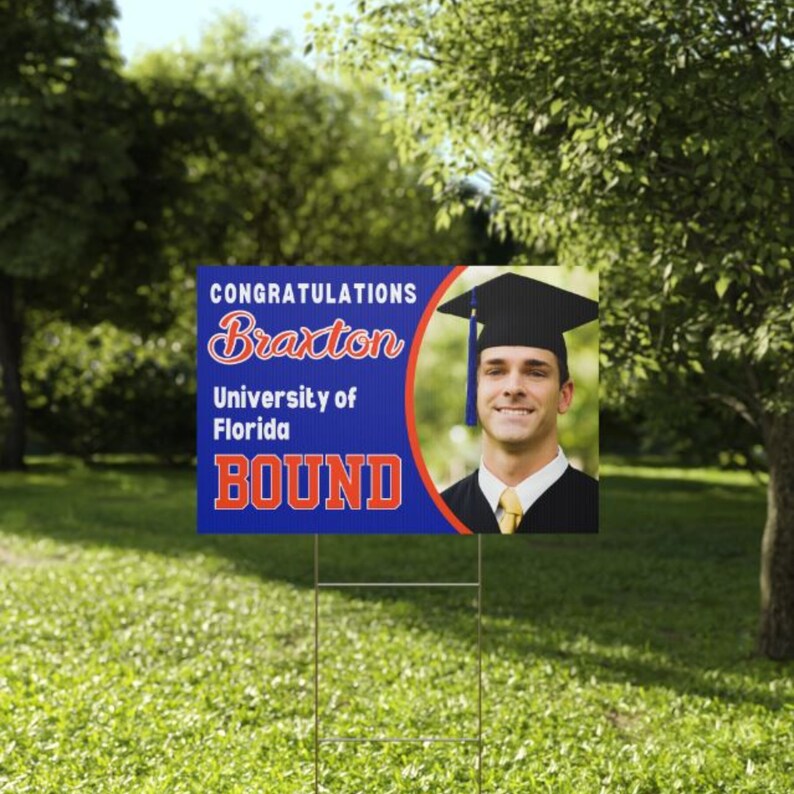 Custom College Bound Yard Sign, New College Student Sign, Senior ...