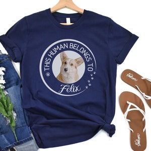 Personalized Pet Shirt, Custom Dog Shirt, This Human Belongs to Custom ...