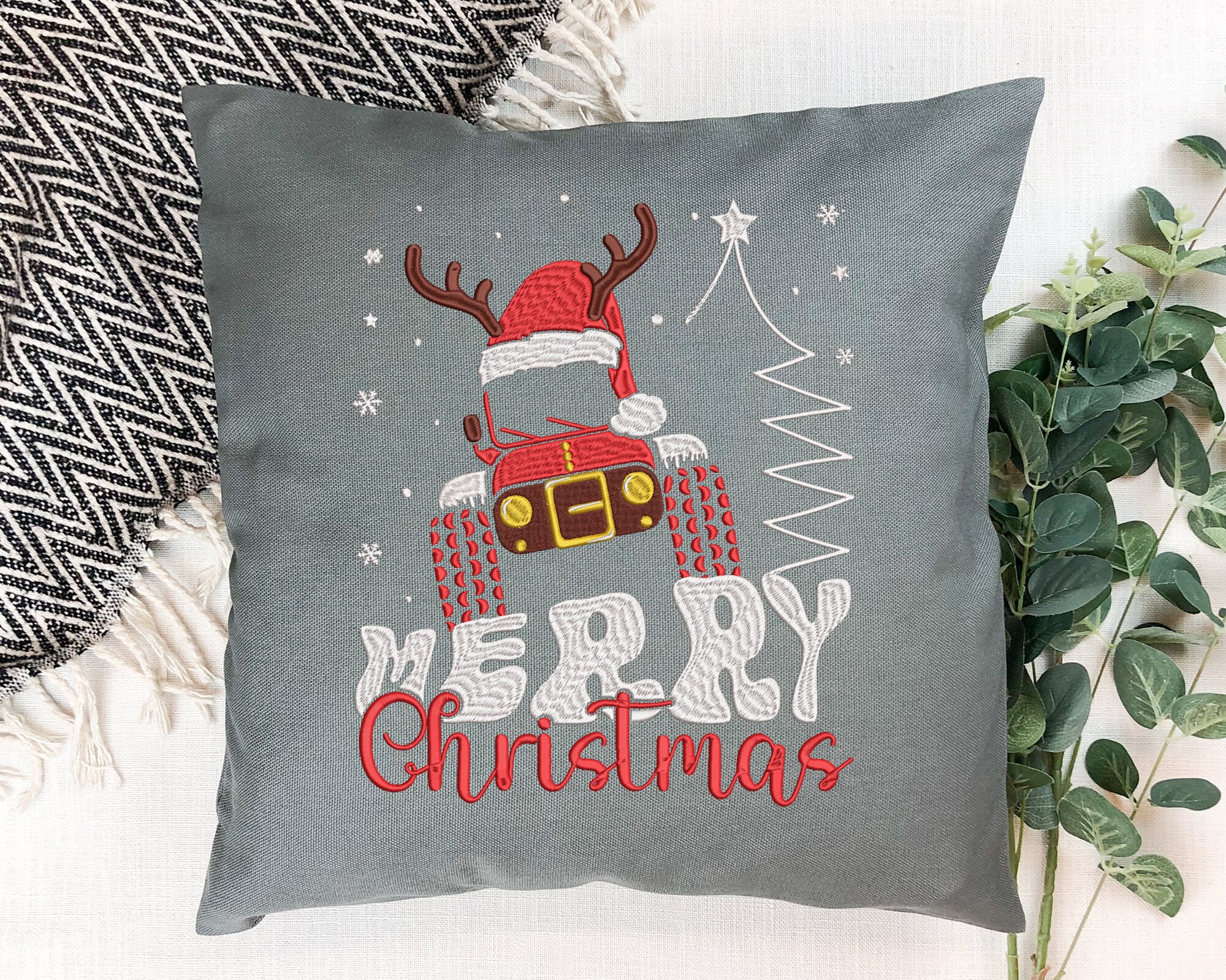 Christmas 4x4 Embroidery Design, Offroad Embroidery, Merry Christmas ...