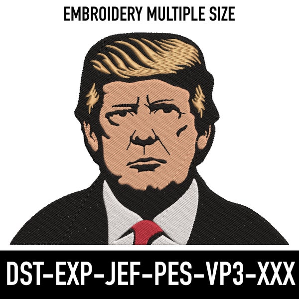 Trump Face Embroidery Design - Etsy