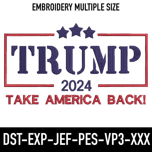 Trump Machine Embroidery File - Etsy