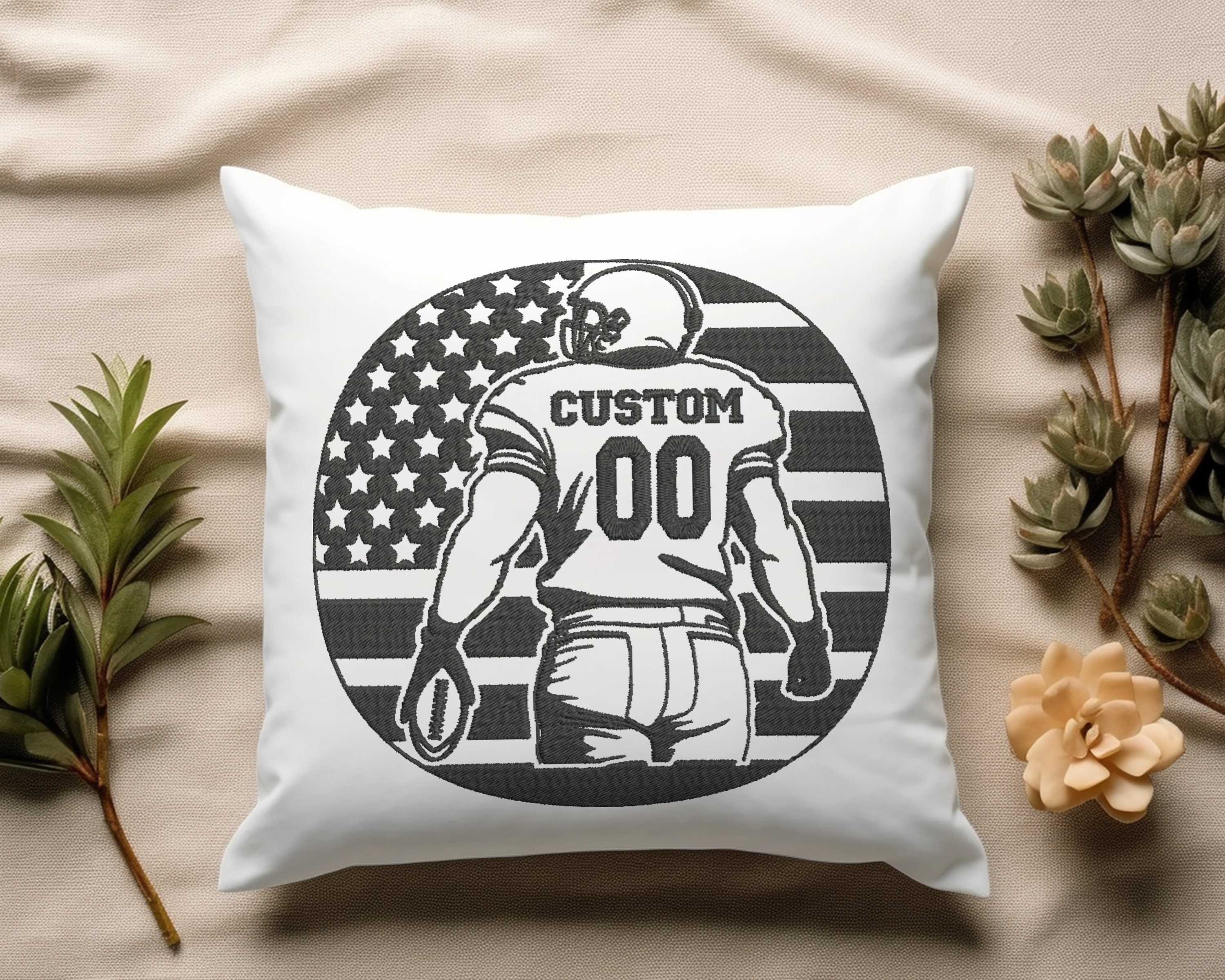 Custom Football Player Embroidery Design (PES, JEF, VP3) - Etsy