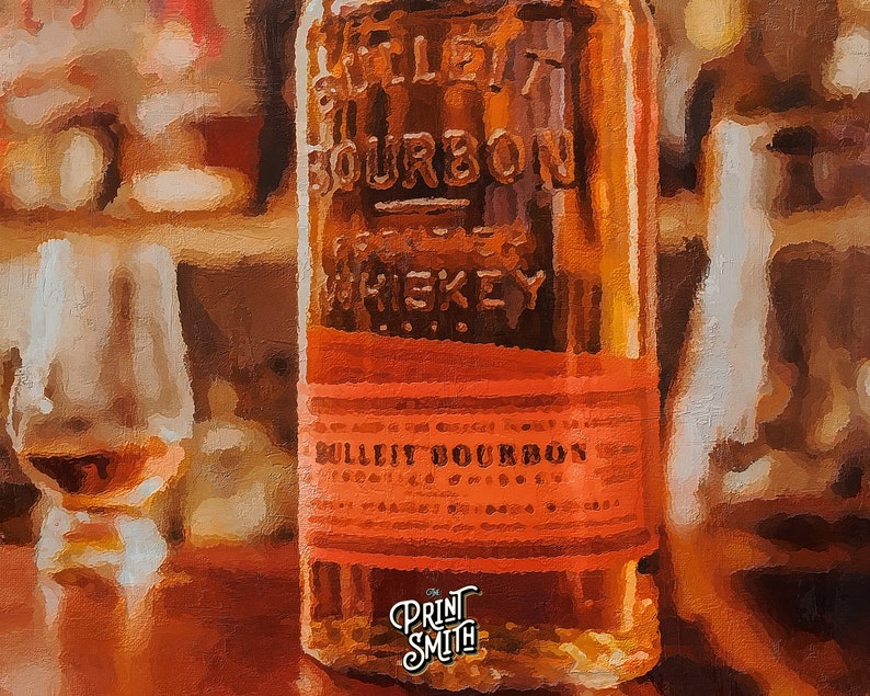Digital Bulleit Bourbon Print Wall Art Decor for Whiskey - Etsy