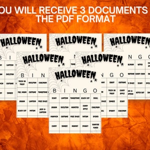 30 Printable Halloween Bingo Cards, Printable Classroom Games ...