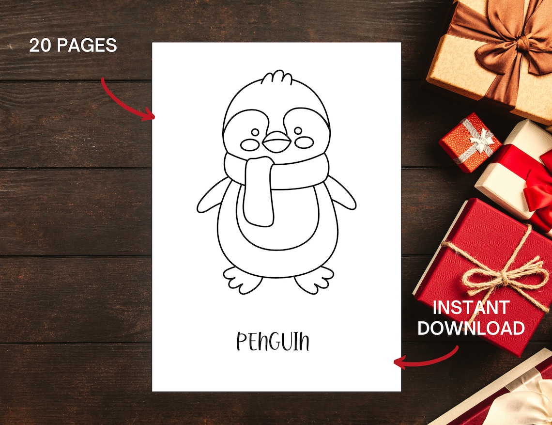 Printable Christmas Coloring Book for Kids - Etsy