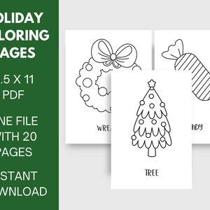 Printable Christmas Coloring Book for Kids - Etsy