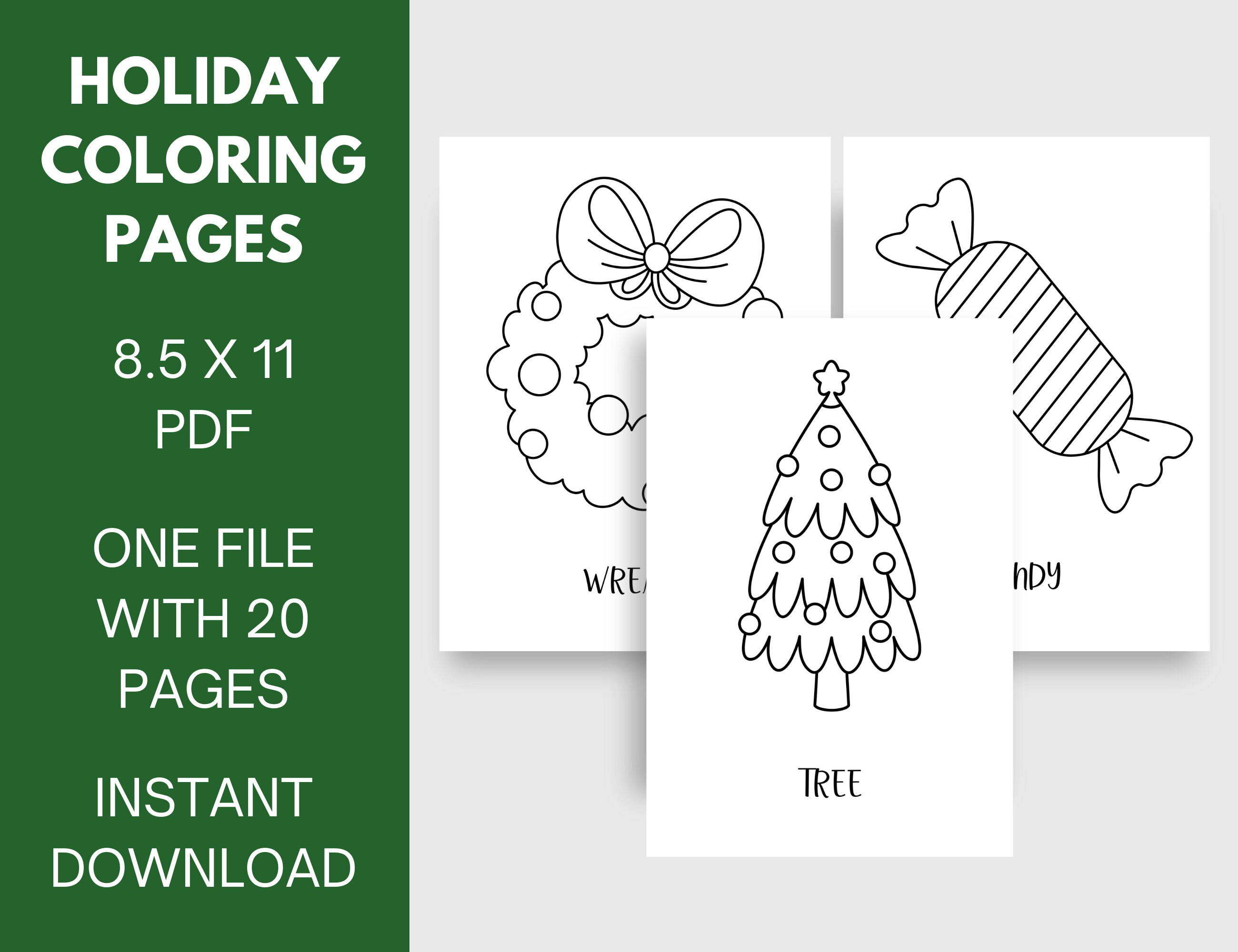 Printable Christmas Coloring Book for Kids - Etsy