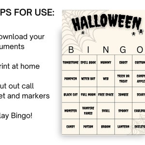 30 Printable Halloween Bingo Cards, Printable Classroom Games ...