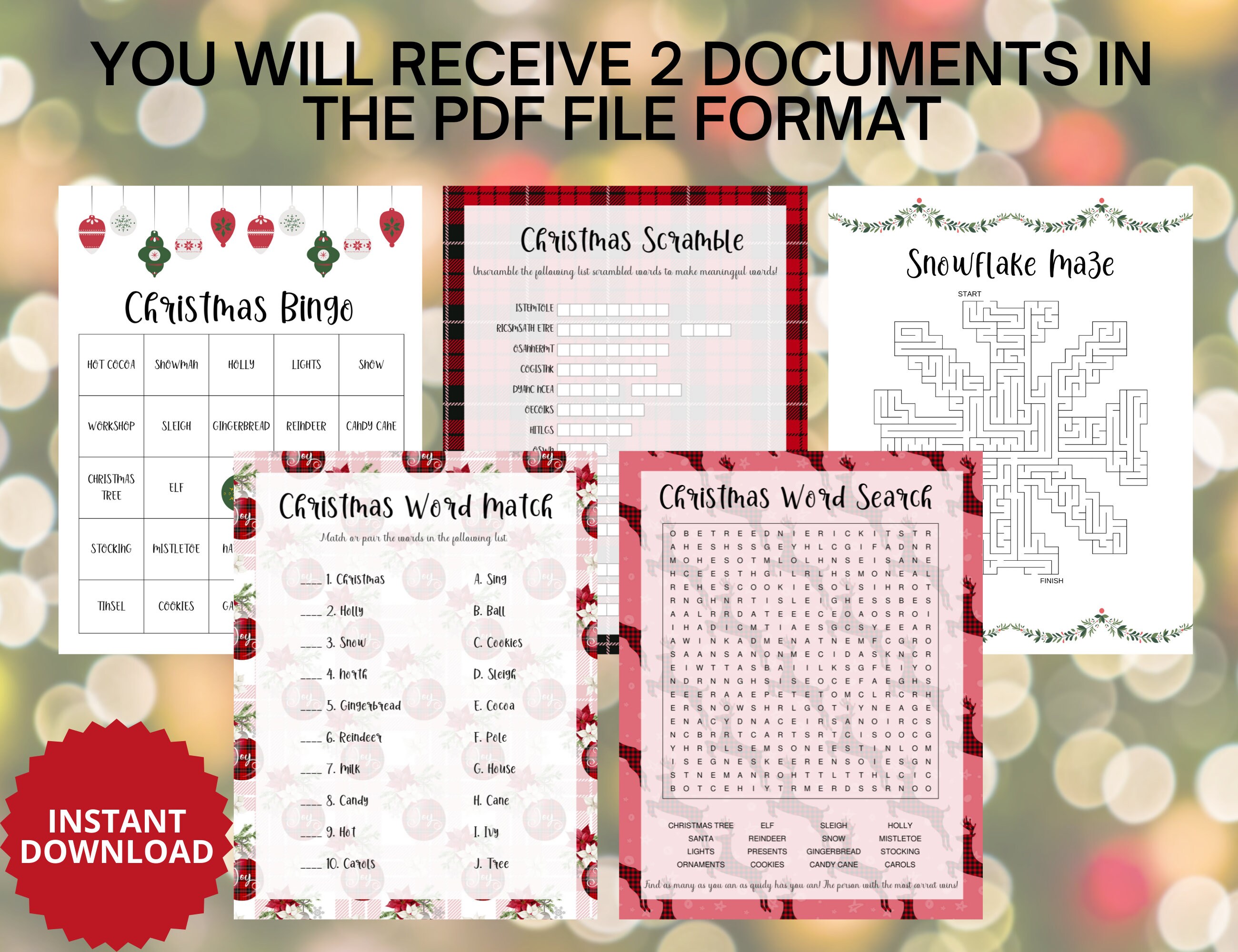 Word Search, Word Puzzles, Bingo Cards Game Bundle - Etsy