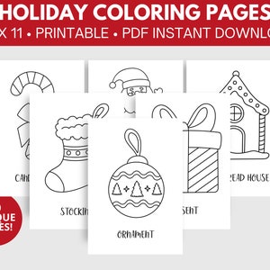 Printable Christmas Coloring Book for Kids - Etsy