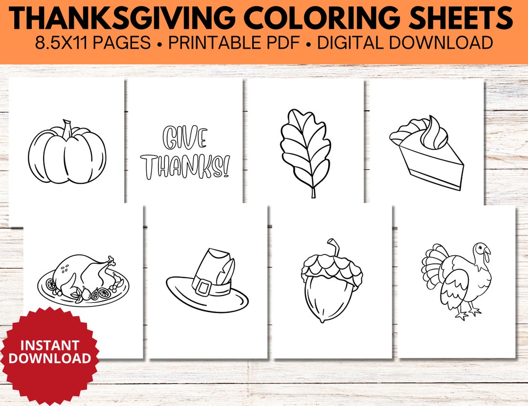 Thanksgiving Coloring Pages, Printable Coloring Pages, Kids Activity ...