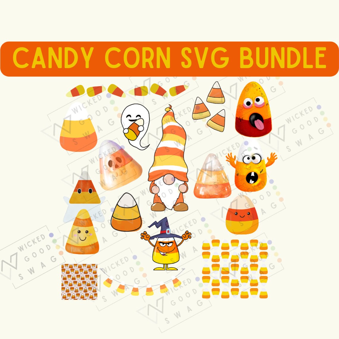 Candy Corn SVG Bundle Halloween Files Halloween Gnome - Etsy