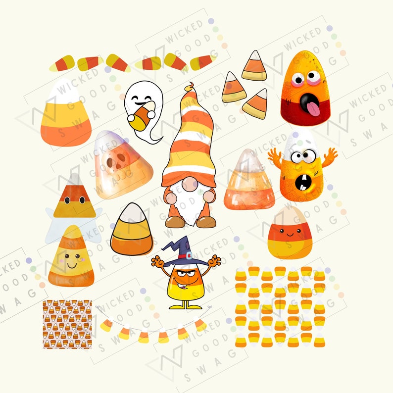 Candy Corn SVG Bundle, Halloween Files, Halloween Gnome, Zombie, Candy ...