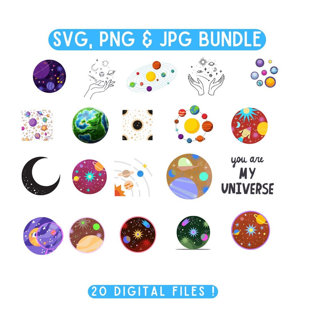 Universe SVG Bundle, Universe Files, Space, Universe Digital Download ...