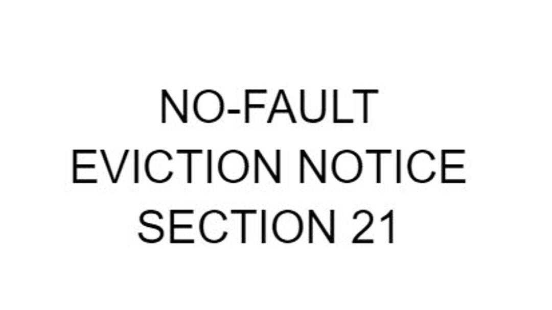 No-fault Eviction Notice SECTION 21. Repossession of a Property Let on ...