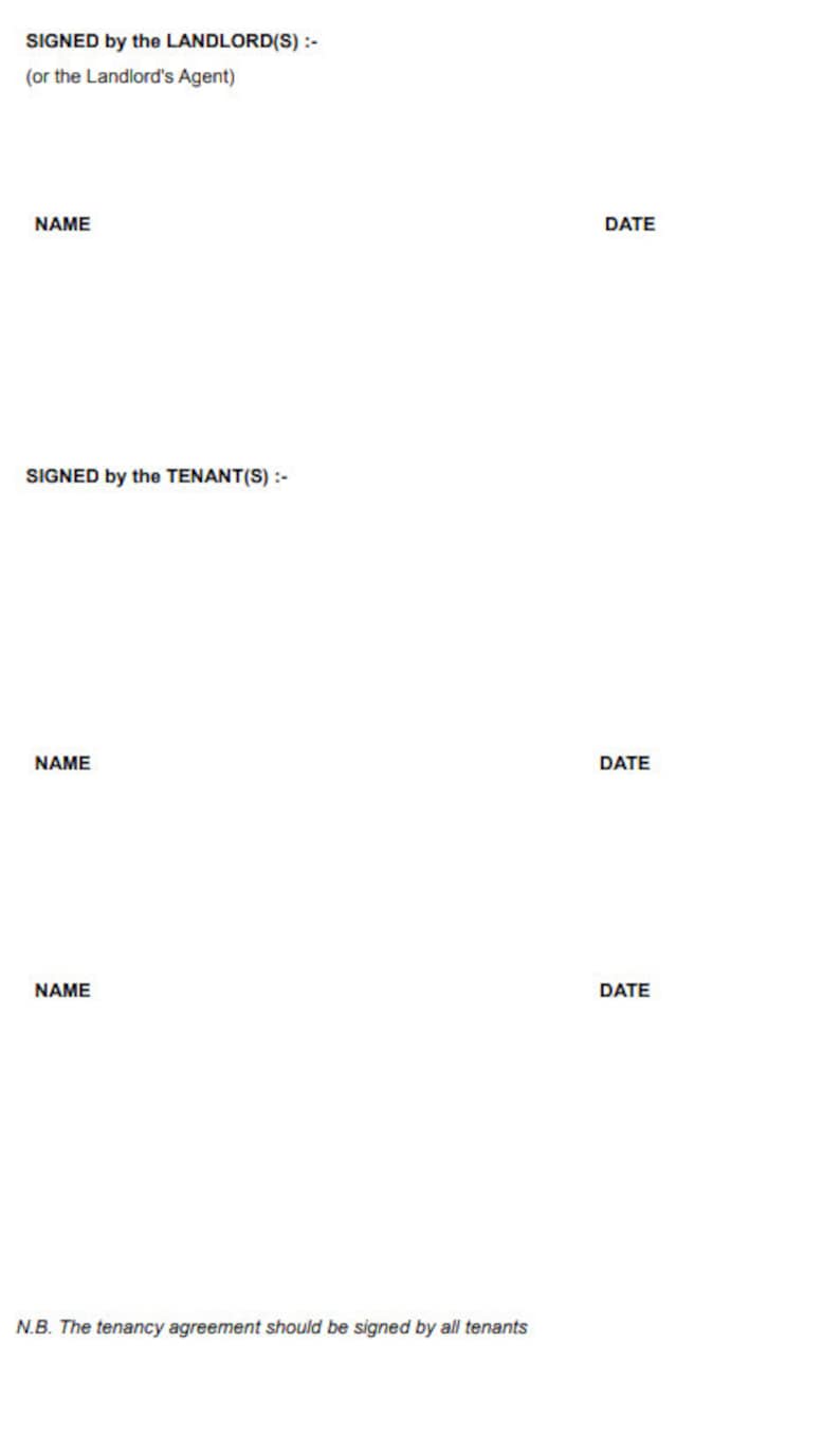 ASSURED SHORTHOLD TENANCY Agreement Template Forms for Landlords Rental ...